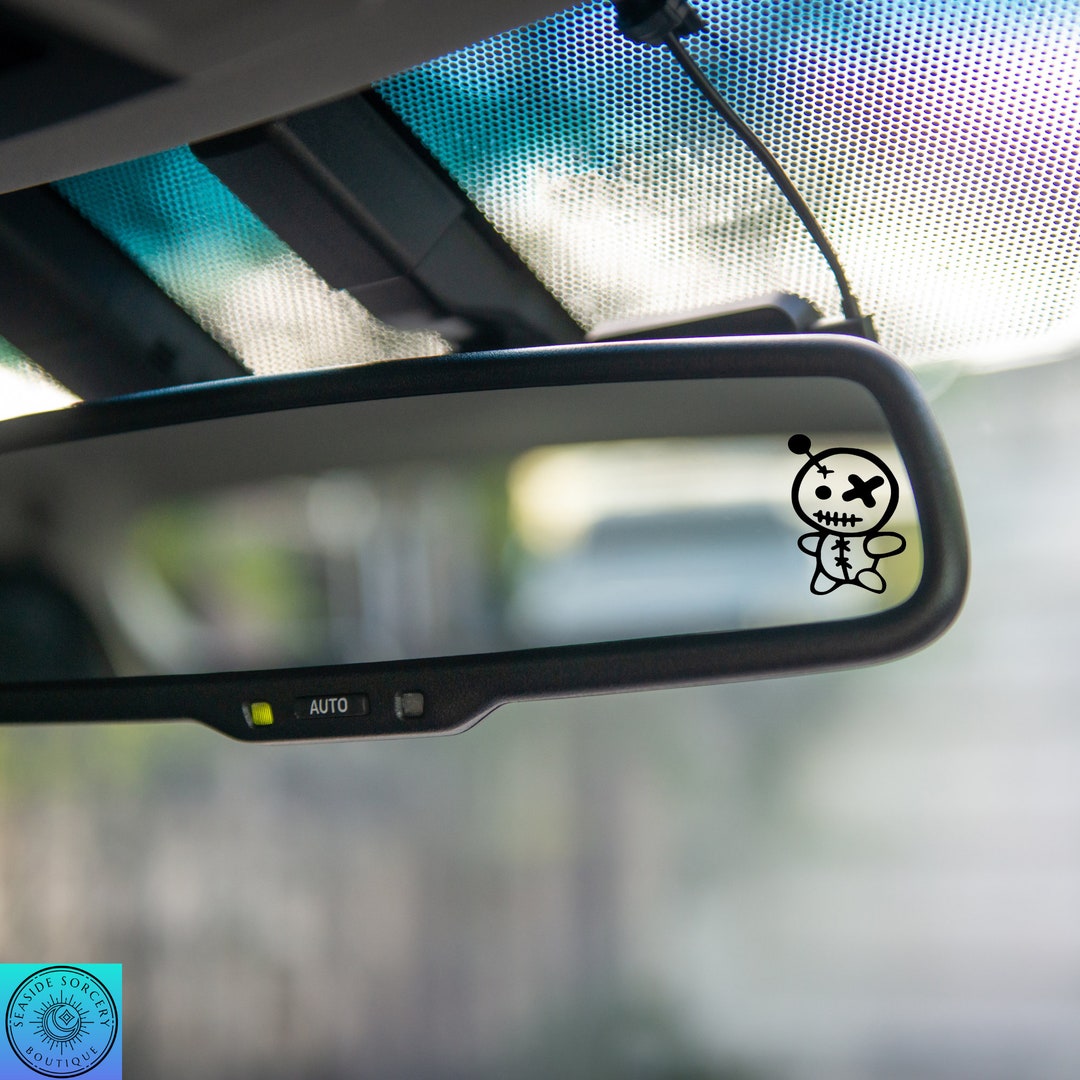 Voodoo Doll Decal, Mini Voodoo Doll, Black Magic, Rearview Mirror Decal ...