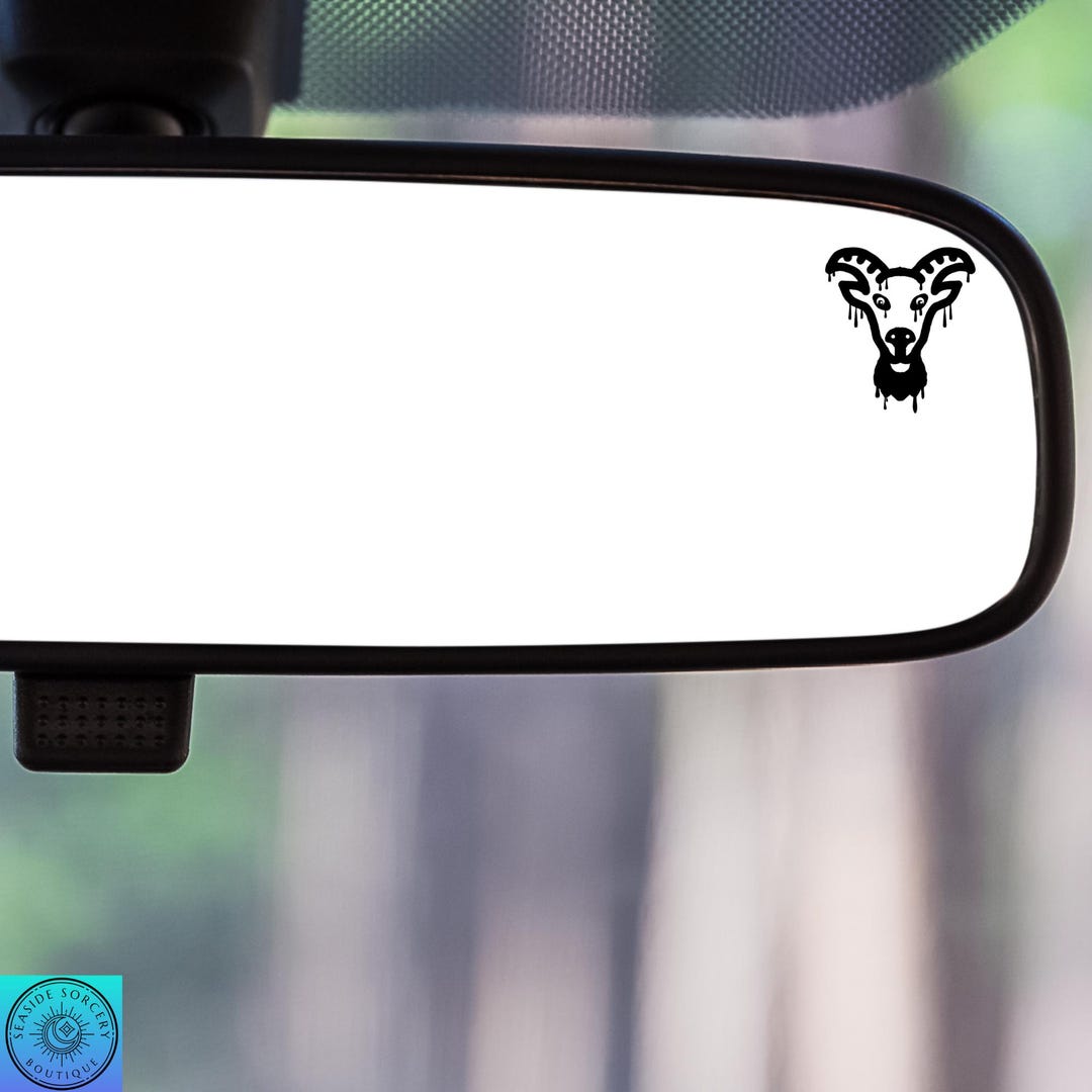 Baphomet Decal, Graffiti Art, Spray Paint, Rearview Mirror Decal, Mini ...