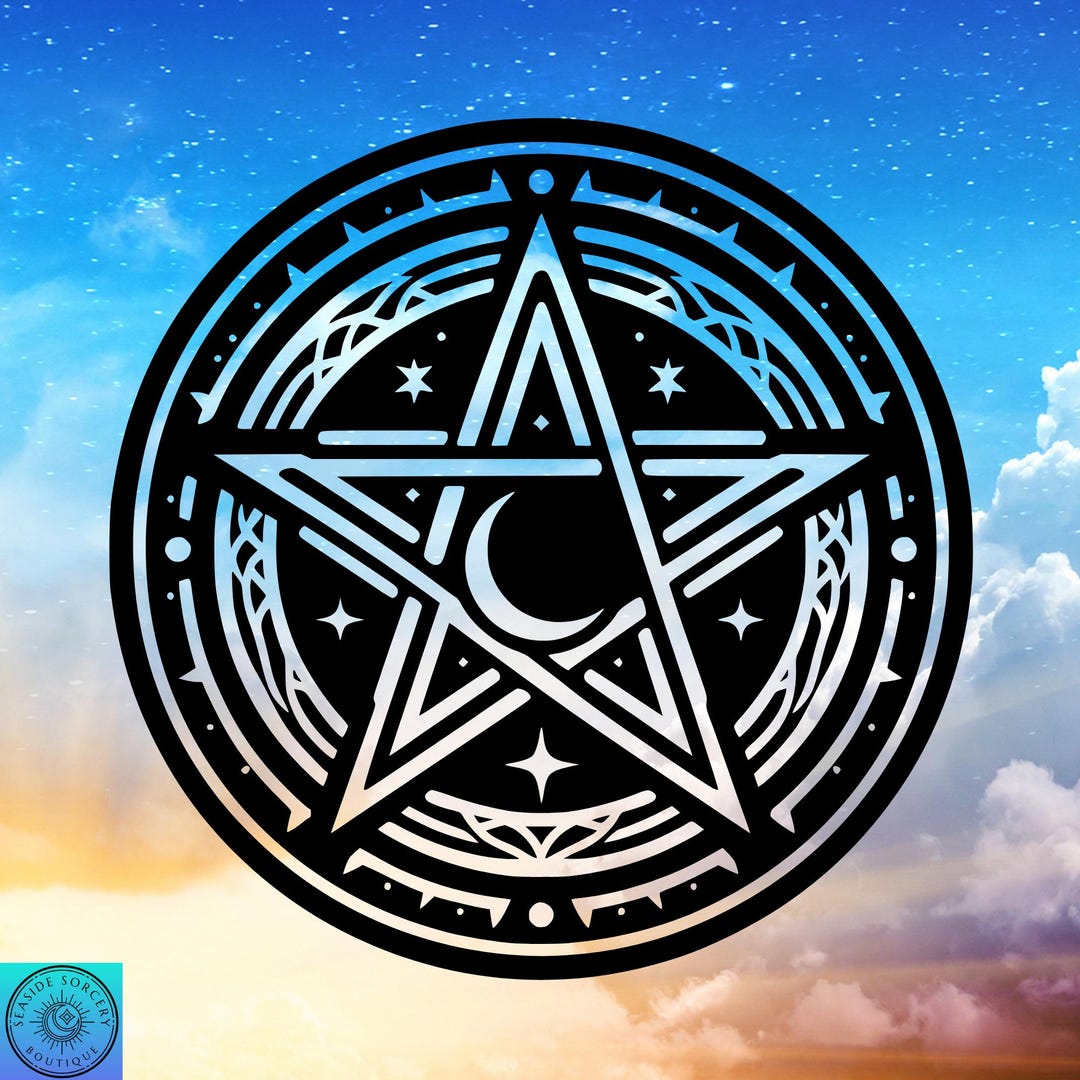 Pentagram Decal, Wicca Pentagram, Car Decal, Indoor/outdoor, Waterproof ...