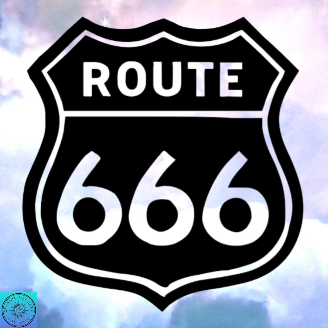 Satanic Decal, Route 666, Occult Decal, Car Decal, Indoor/outdoor ...