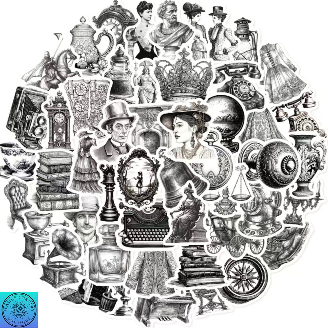 Vintage European Stickers Vintage England Retro Old Timey - Etsy