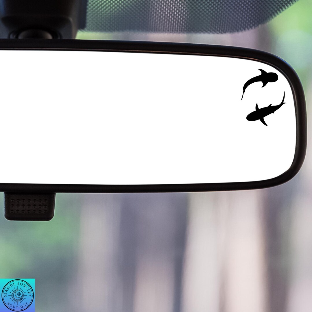 Shark Decal, Whale Shark, Great White Shark, Rearview Mirror Decal, Car ...