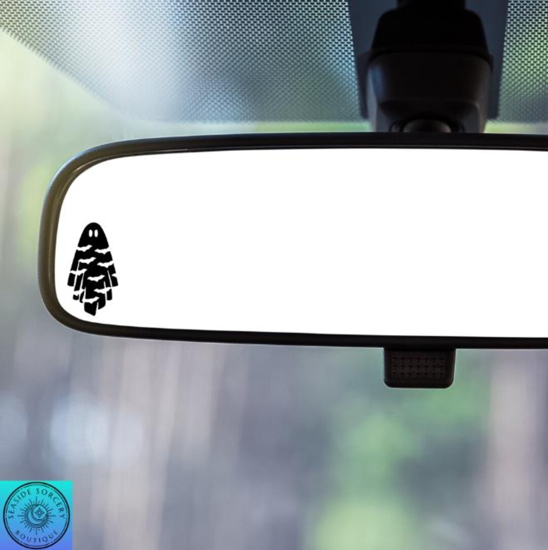 Ghost Decal, Mini Ghost and Bats, Tiny Ghost, Rearview Mirror Decal ...