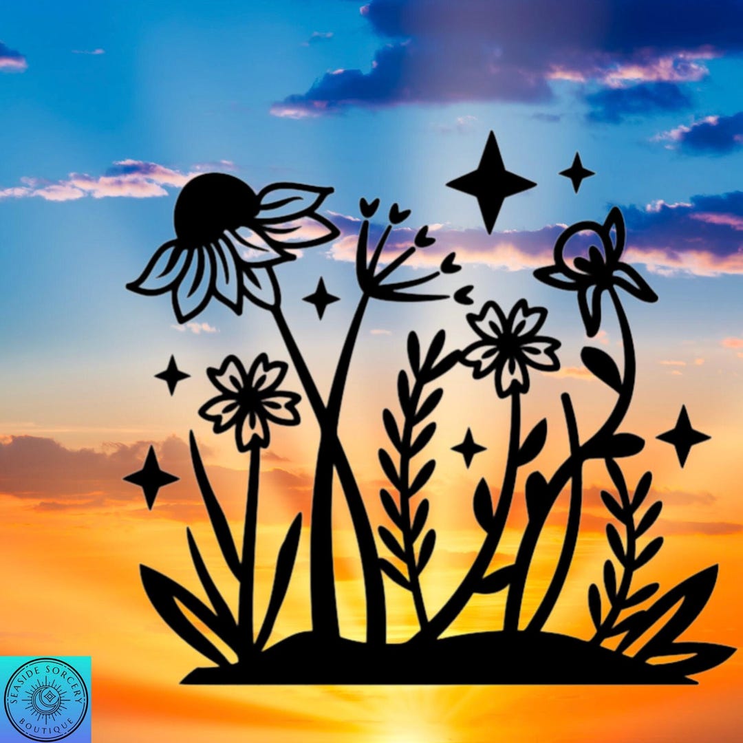 Wildflower Decal, Flower Decal, Boho, Gift for Plant Lovers, Car Decal ...