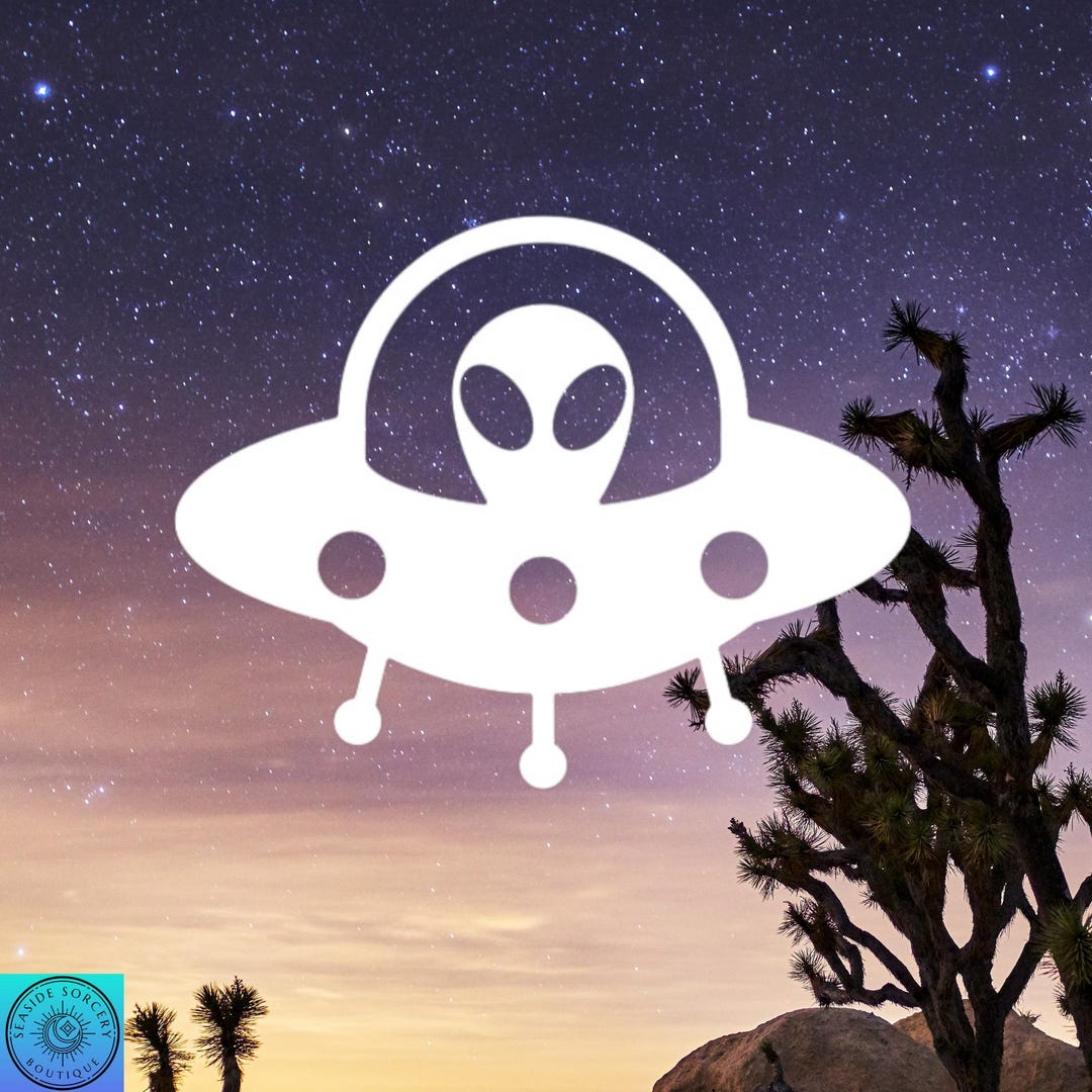 UFO Decal, Alien Decal, Flying Saucer, Believe, Car Decal, Wall Decal ...