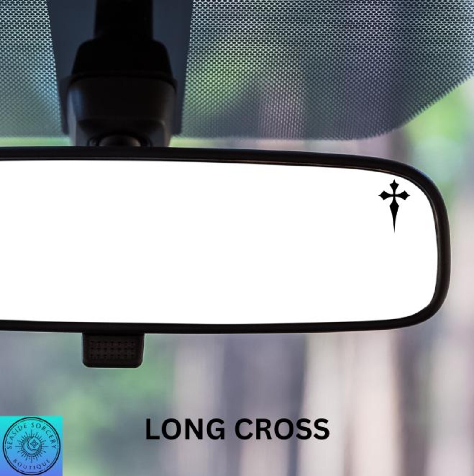 Cross Decal, Gothic Cross, Medieval, Rearview Mirror Decal, Car Decal ...