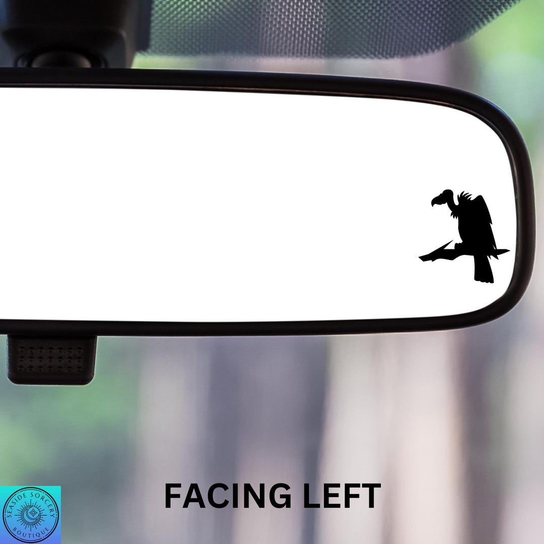 Vulture Decal, Mini Vulture, Bird of Prey, Rearview Mirror Decal, Car ...