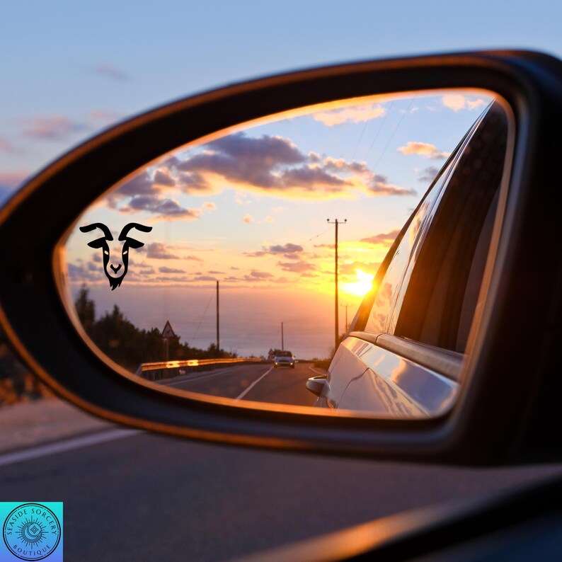 Goat Decal, Tiny Goat, Mini Goat, Animals, Rearview Mirror, Car Decal ...