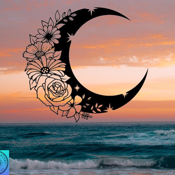 Crescent Moon Decal - Etsy