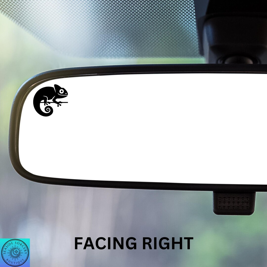 Chameleon Decal, Mini Chameleon, Lizard, Rearview Mirror Decal, Car ...