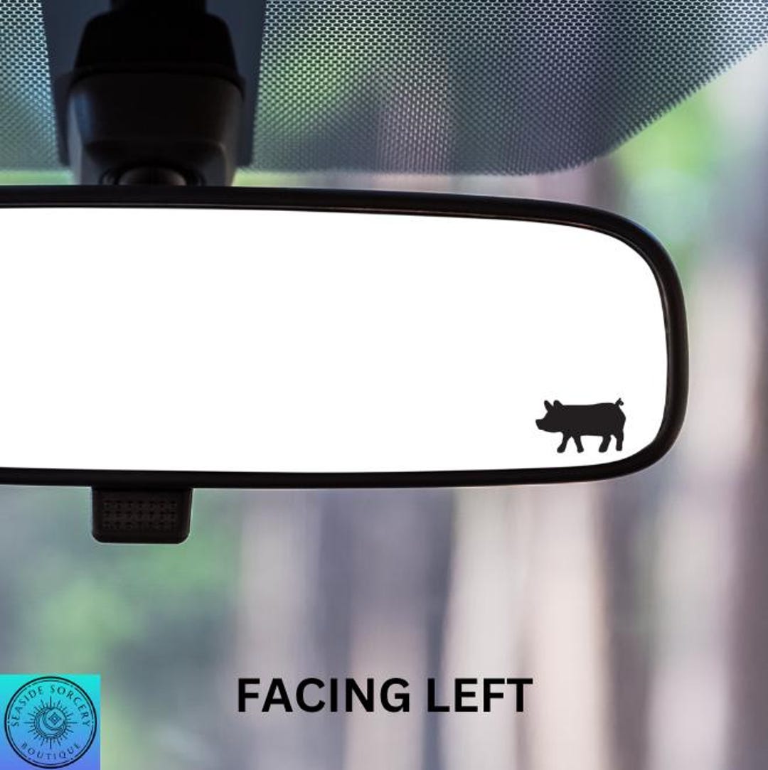 Pig Decal, Mini Pig, Tiny Pig, Teacup Pig, Rearview Mirror Decal, Mini ...