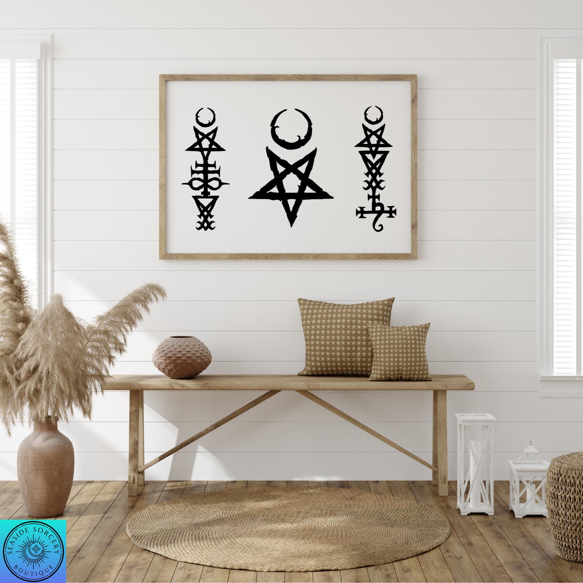 Lilith Decal, Lilith Leviathan Baphomet Symbols, Trinity, Car Decal ...