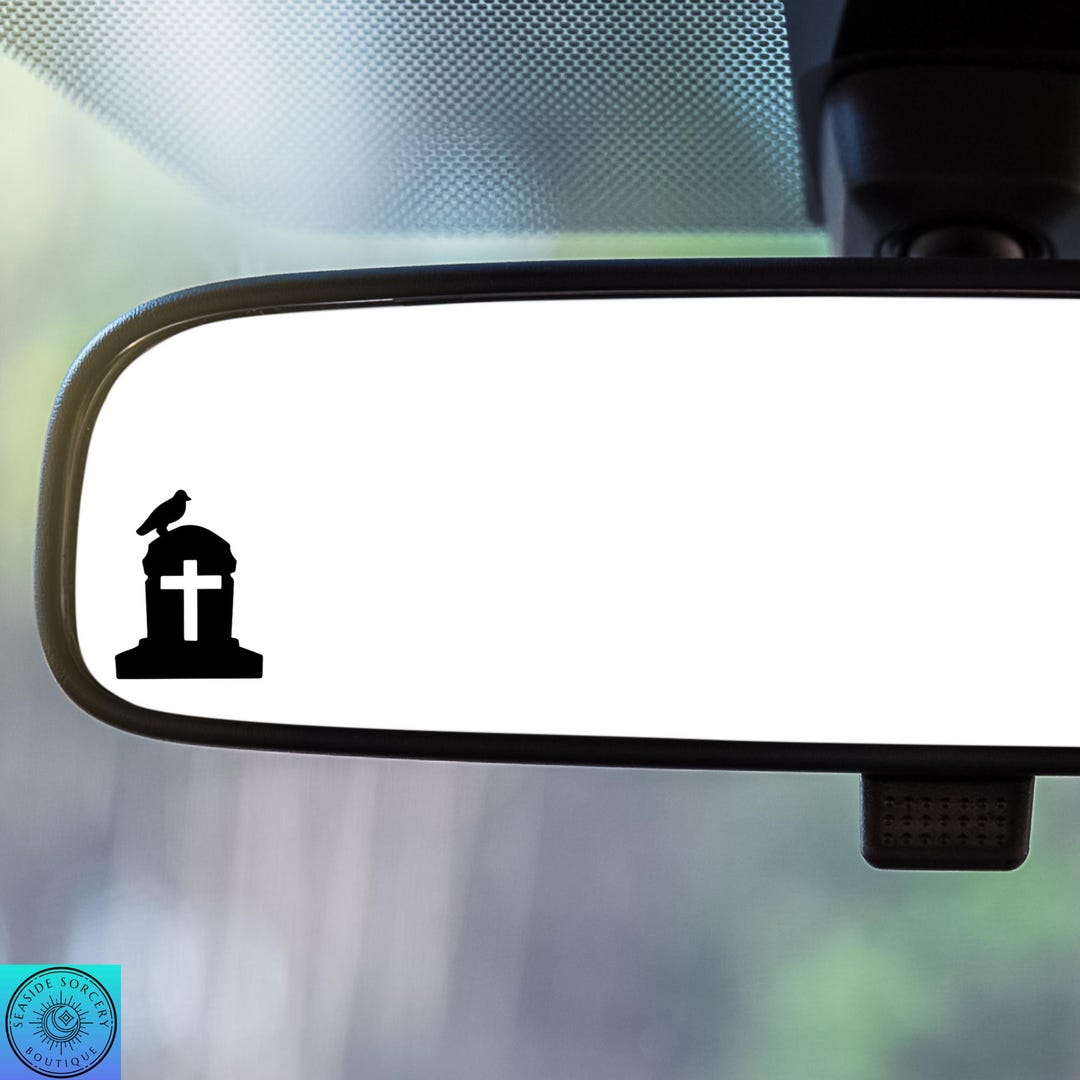 Tombstone Decal, Gravestone, Tiny Tombstone, Rearview Mirror Decal ...