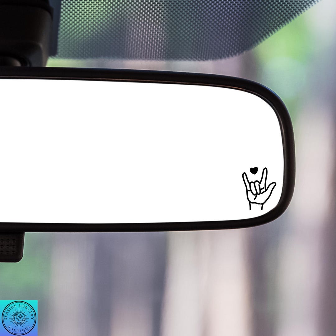 ASL Decal, Love Decal, I Love You Decal, Couples Decal, Rearview Mirror ...