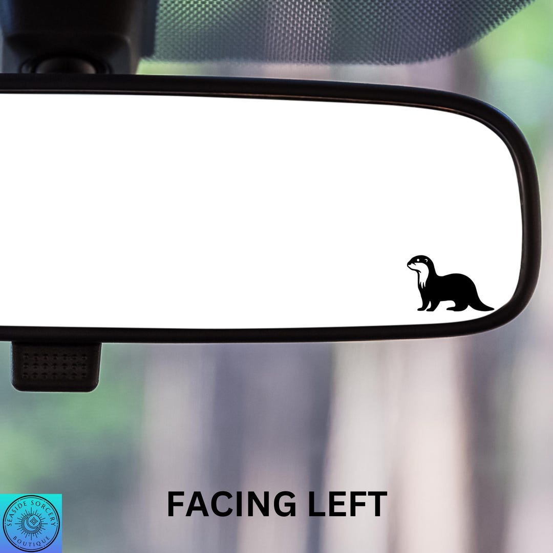 Otter Decal, Mini Otter, Walking Otter, Rearview Mirror Decal, Car ...