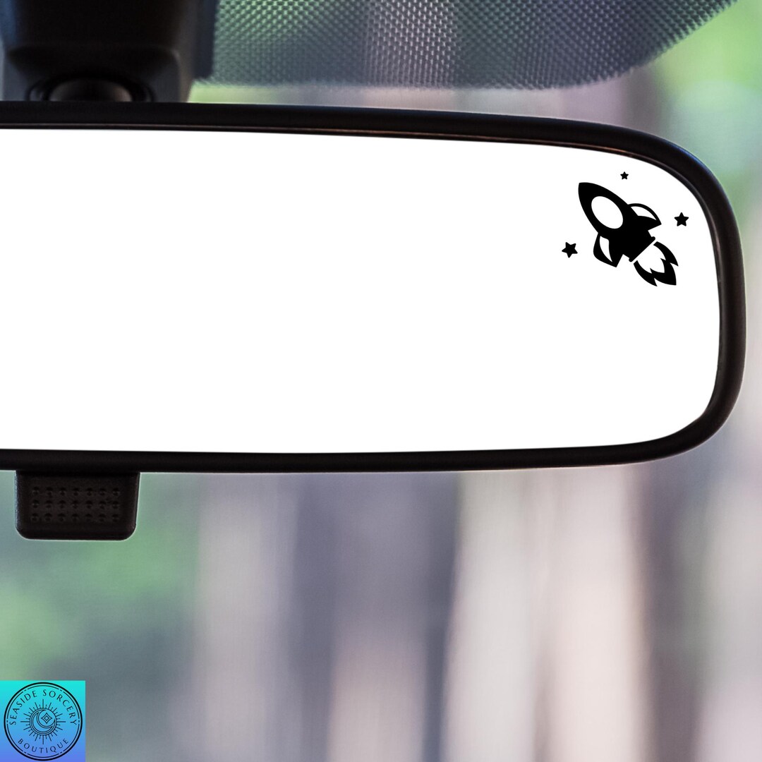 Rocket Decal, Science, Astronomy, Space, Rearview Mirror Decal, Mini ...