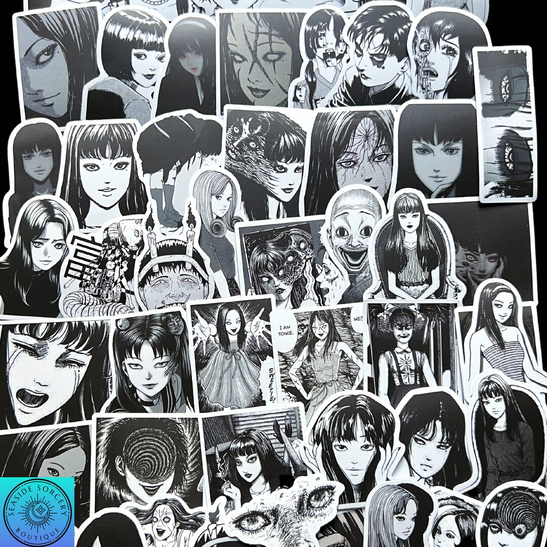 Horror Anime Stickers, Tomie, Japanese Horror Manga, Random Sticker ...