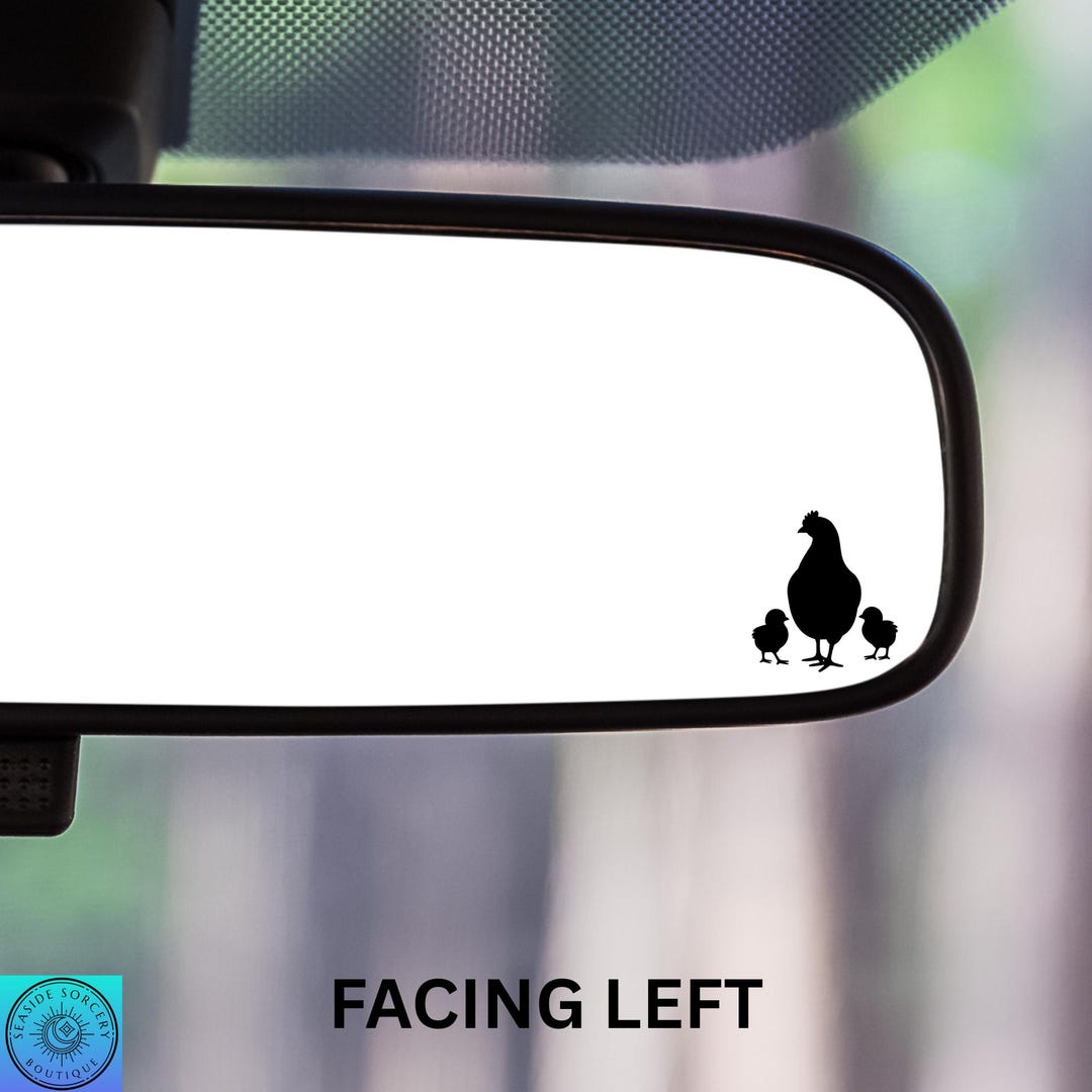 Chicken Decal, Chicken Family, Baby Chicks, Mini Decal, Rearview Mirror ...