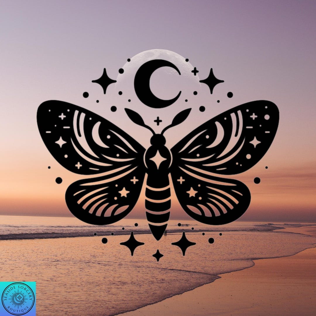 Moth Decal, Moon Moth, Lunar Moth, Wicca, Insects, Goth, Car Decal ...