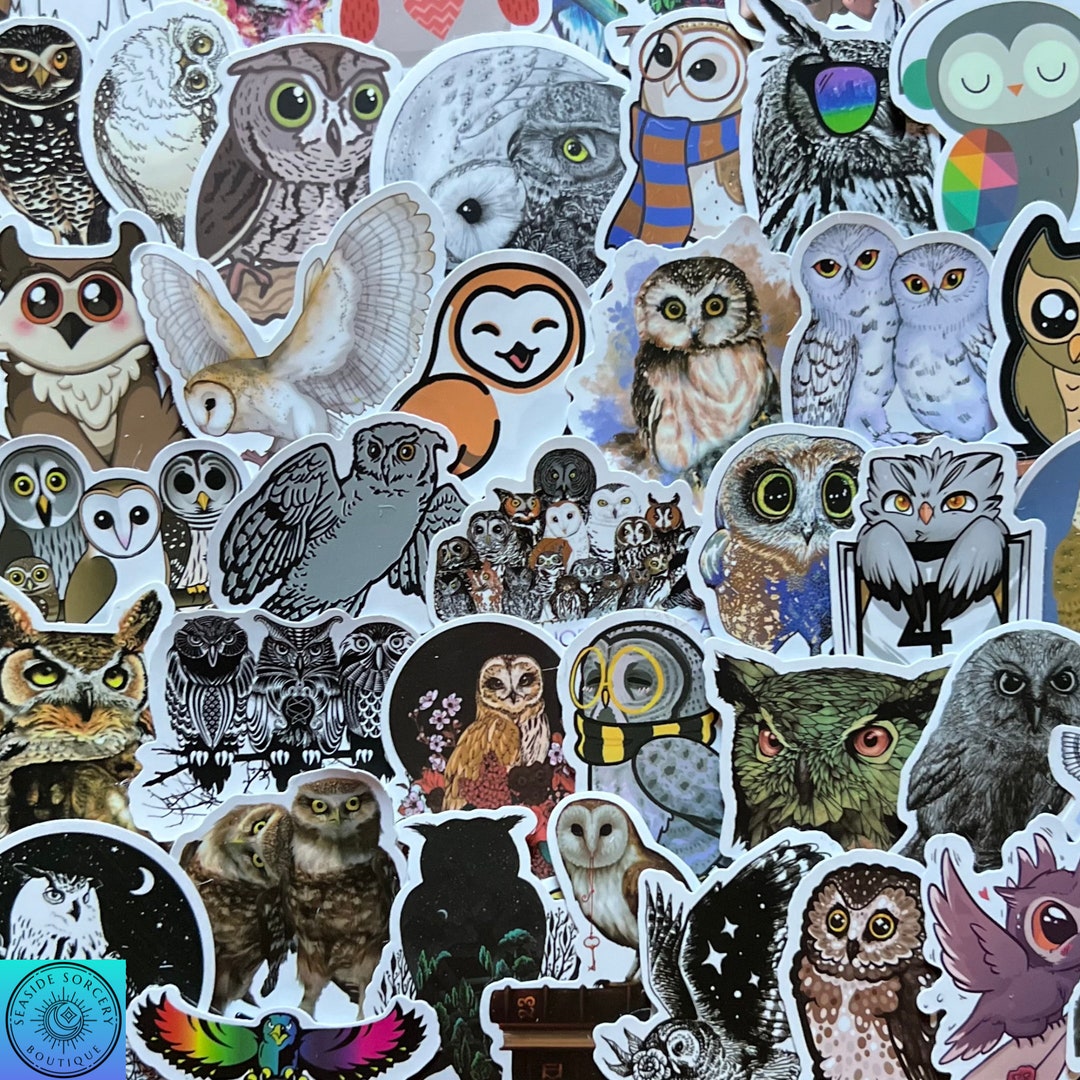 Owl Stickers, Majestic Owl, Bird of Prey, Random Sticker Packs 10/20/50 ...