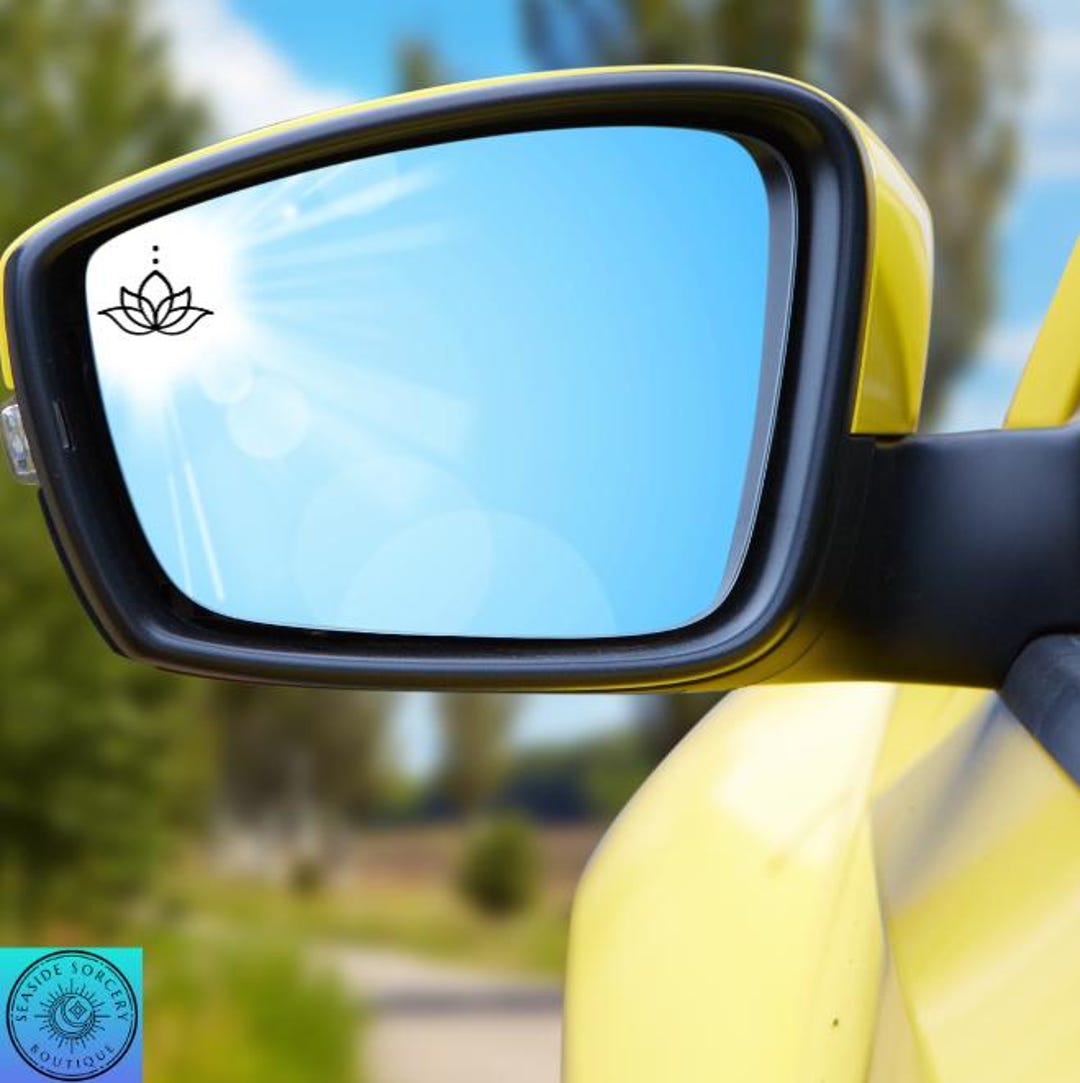 Lotus Flower Decal, Tiny Lotus Flower, Rearview Mirror Decals, Mini ...