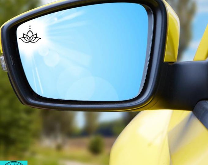 Lotus Flower Decal, Tiny Lotus Flower, Rearview Mirror Decals, Mini ...
