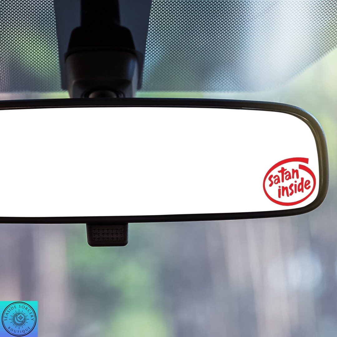 Satan Inside Decal, Occult Decal, Rearview Mirror Decal, Laptop Decal ...