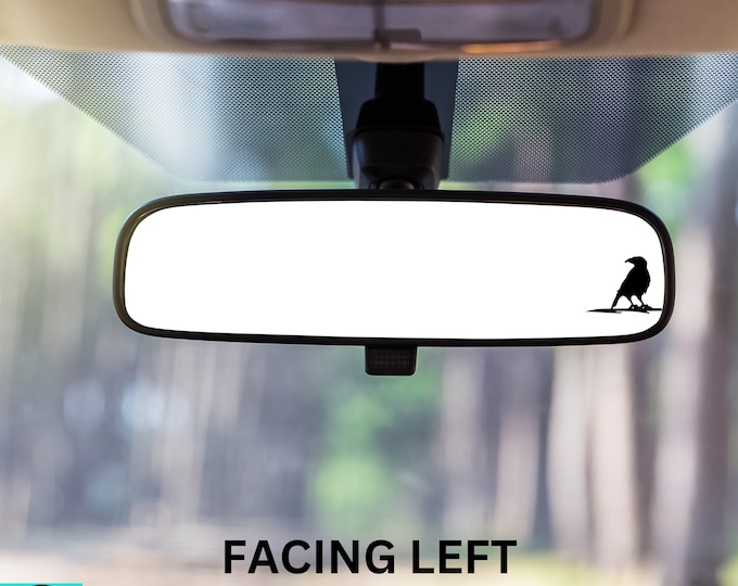 Raven Decal, Mini Raven, Crow, Mini Crow, Rearview Mirror Decal, Car ...