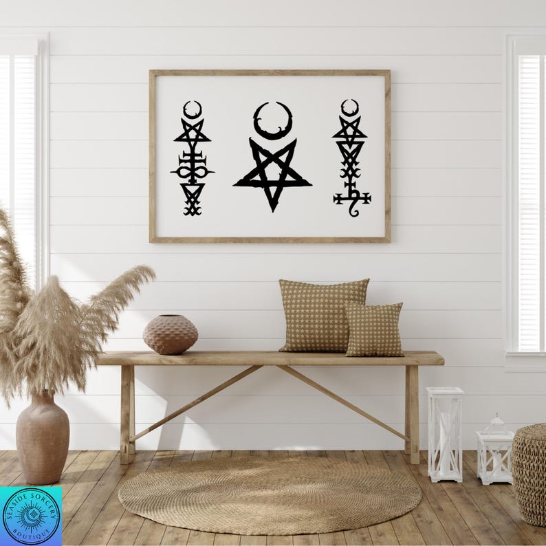 Baphomet Decal, Inverted Pentagram, Baphomet Symbol, Car Decal, Indoor ...