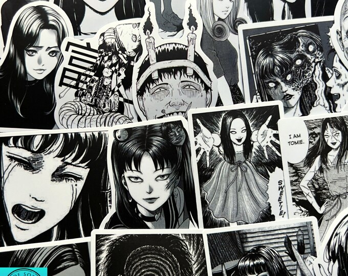 Horror Anime Stickers, Tomie, Japanese Horror Manga, Random Sticker ...