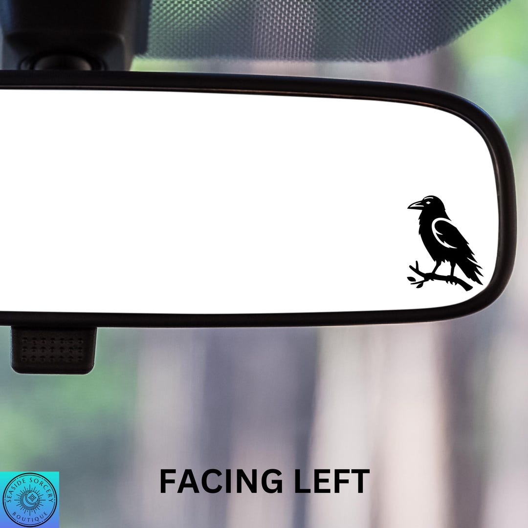 Raven Decal, Crow, Mini Raven, Mini Crow, Rearview Mirror Decal, Car ...