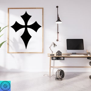 Cross Decal, Gothic Cross, Medieval Cross, Goth, Car Decal, Indoor ...