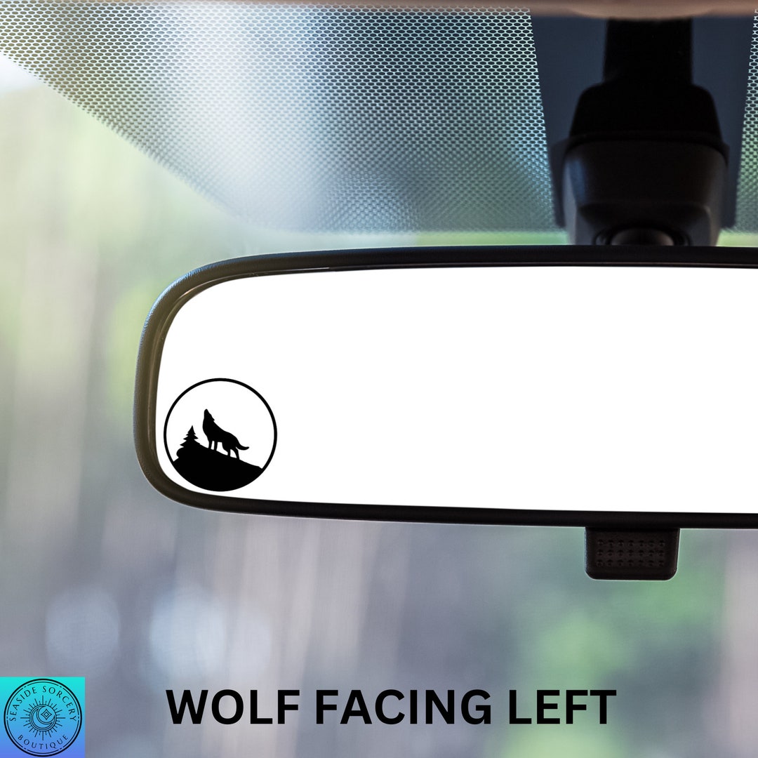 Wolf Decal, Mini Wolf, Howling Mountain Wolf, Rearview Mirror Decal ...