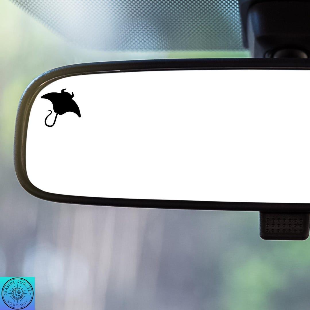 Manta Ray Decal, Mini Manta Ray, Sea Life, Rearview Mirror Decal, Car ...