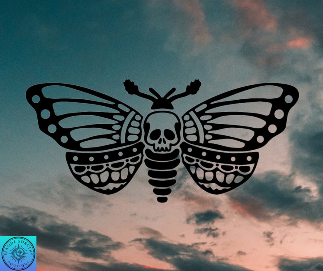 Death Head Moth Decal, Hawkmoth, Insects, Goth, Car Decal, Indoor ...