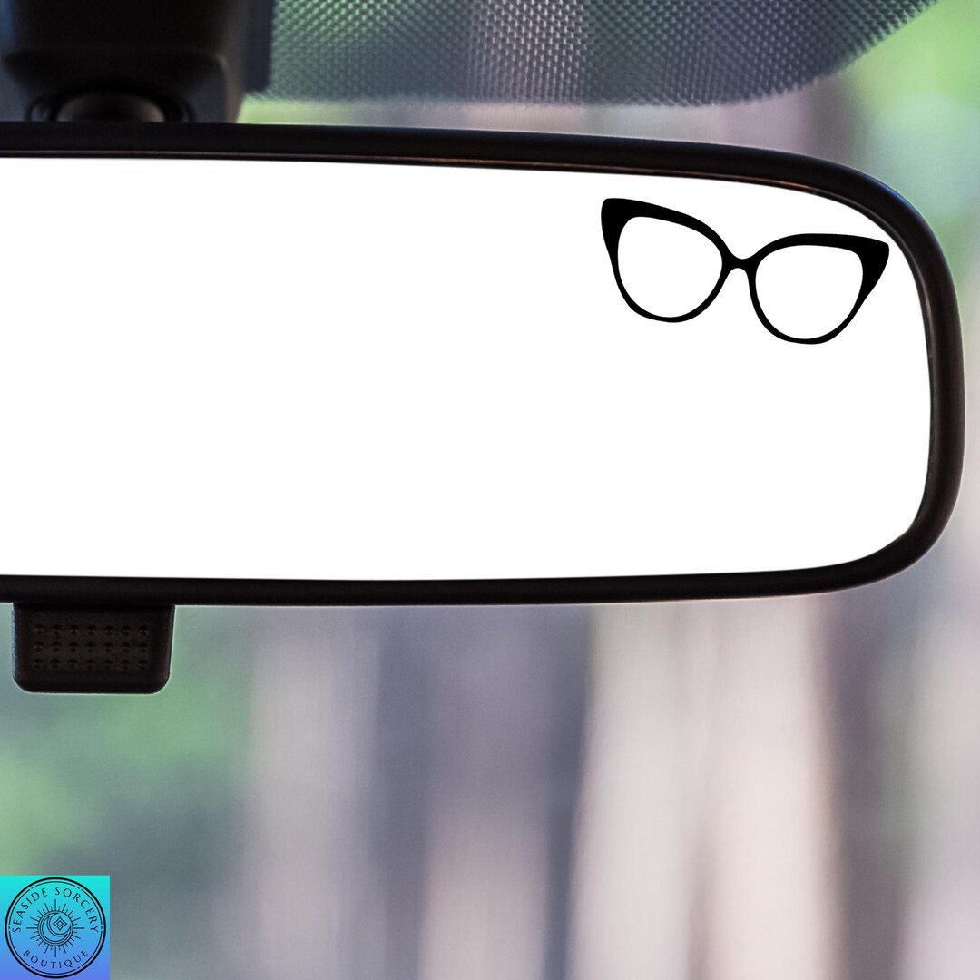 Glasses Decal, Eyeglasses, Cute Glasses, Rearview Mirror Decal, Mini ...