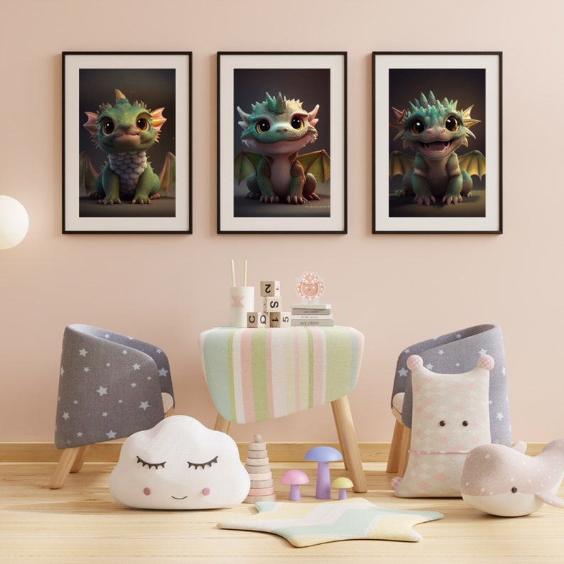 Magical Baby Dragon Printable Collection Featuring Cute and Colorful ...