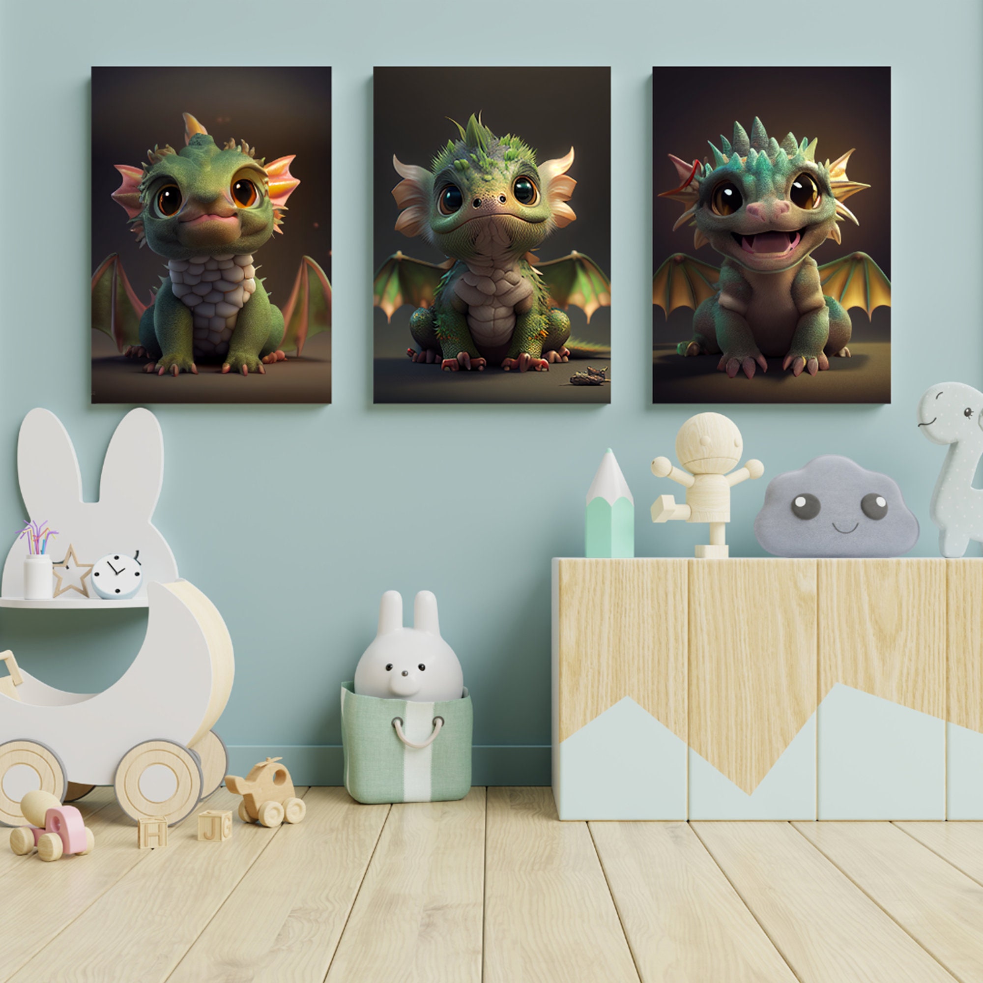 Magical Baby Dragon Printable Collection Featuring Cute and Colorful ...