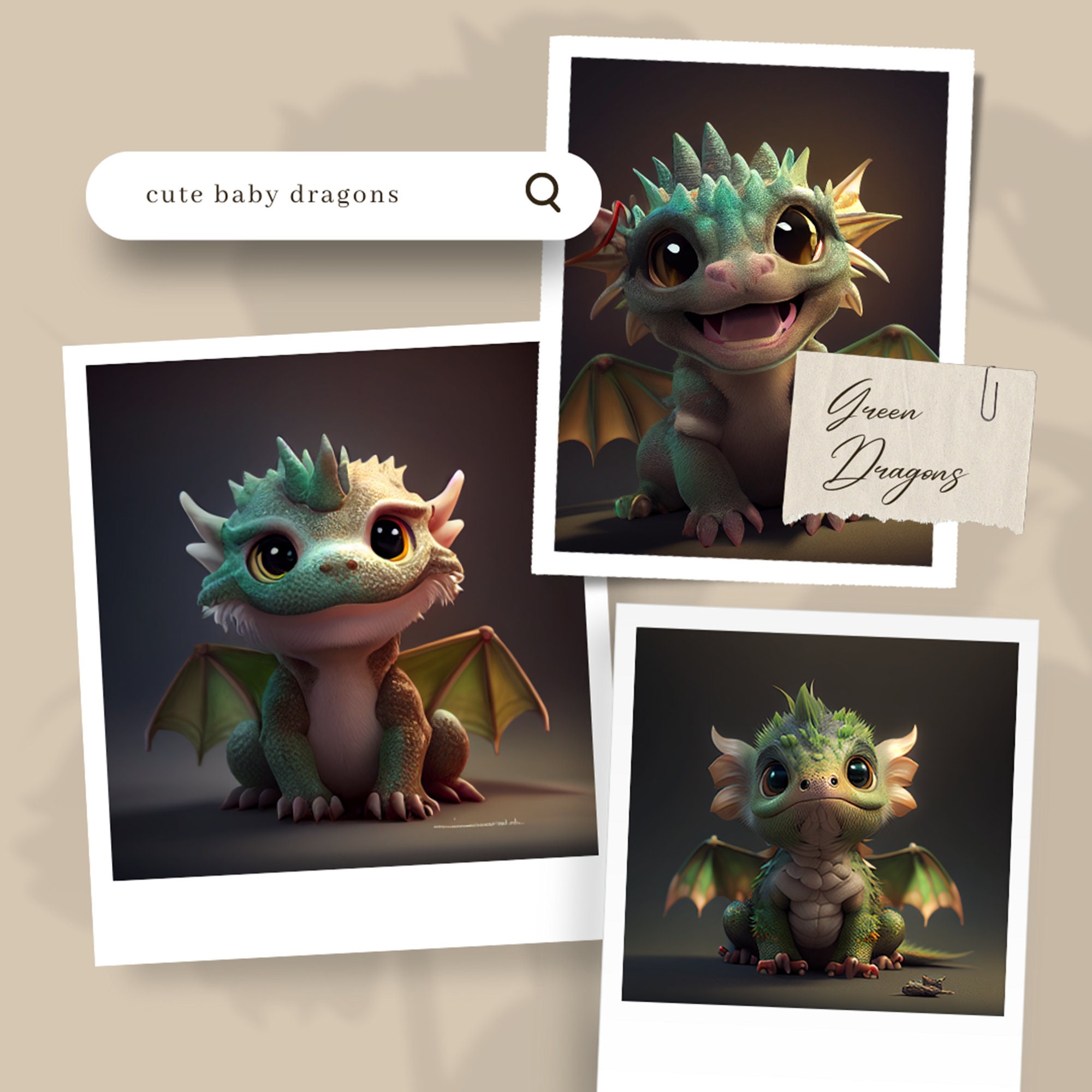 Magical Baby Dragon Printable Collection Featuring Cute and Colorful ...