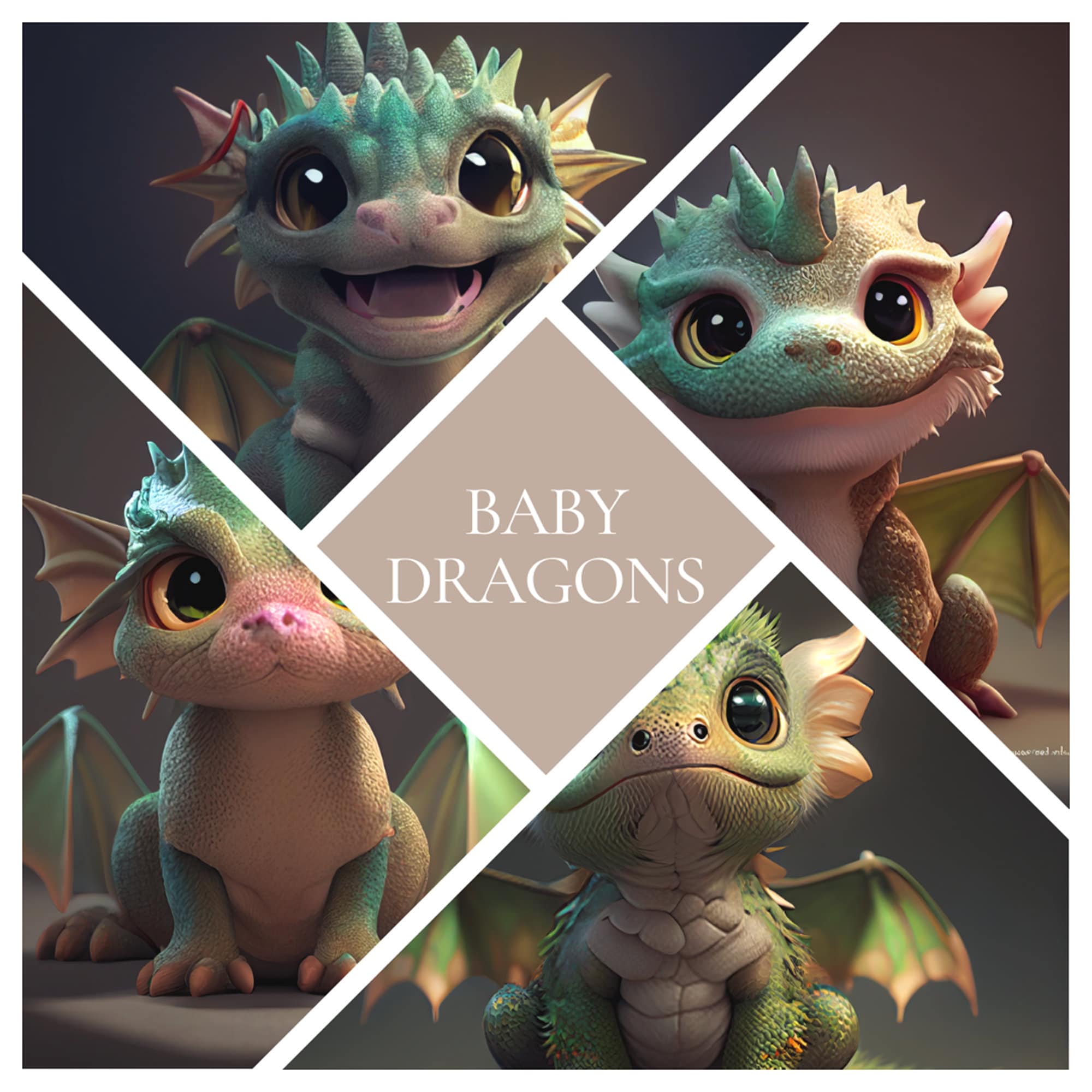 Magical Baby Dragon Printable Collection Featuring Cute and Colorful ...