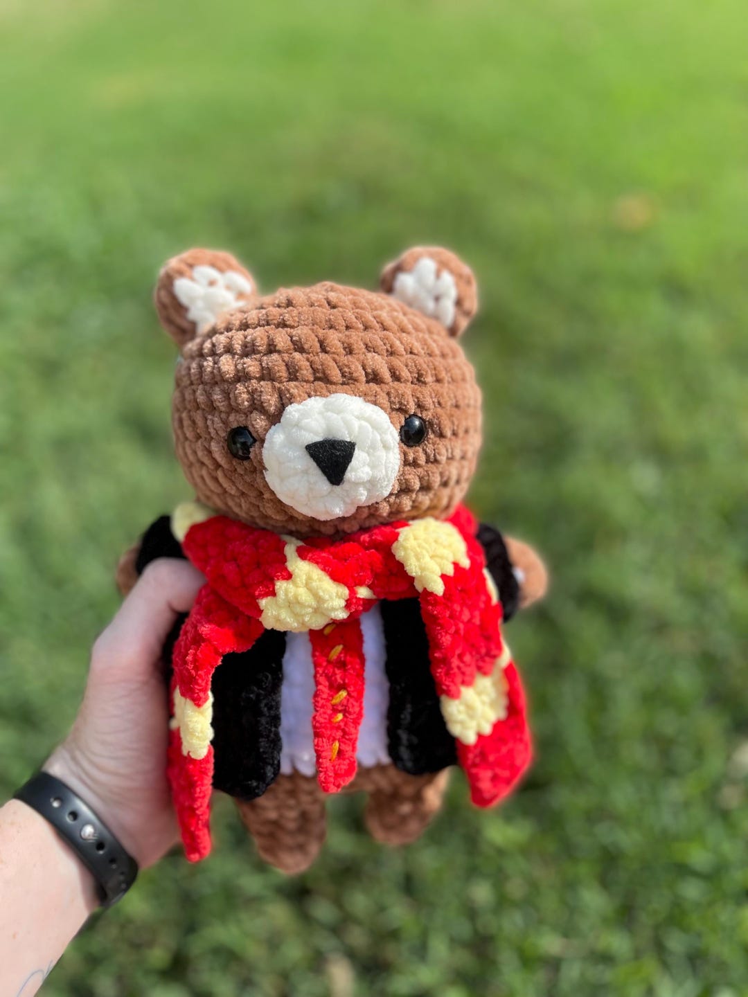 Red Wizard Bear Crochet Plushie | Amigurumi Witch Magic Lion Stuffed ...