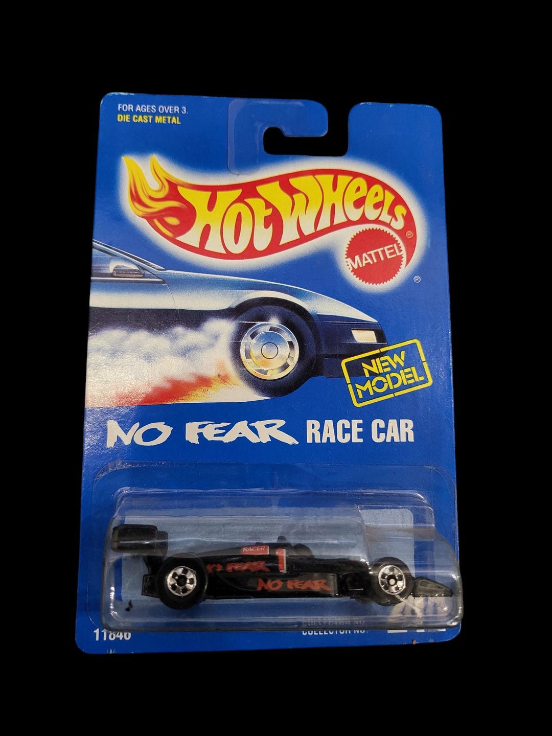 1991 Hot Wheels No Fear Race Car Collector # 244 New Black 1:64 New ...