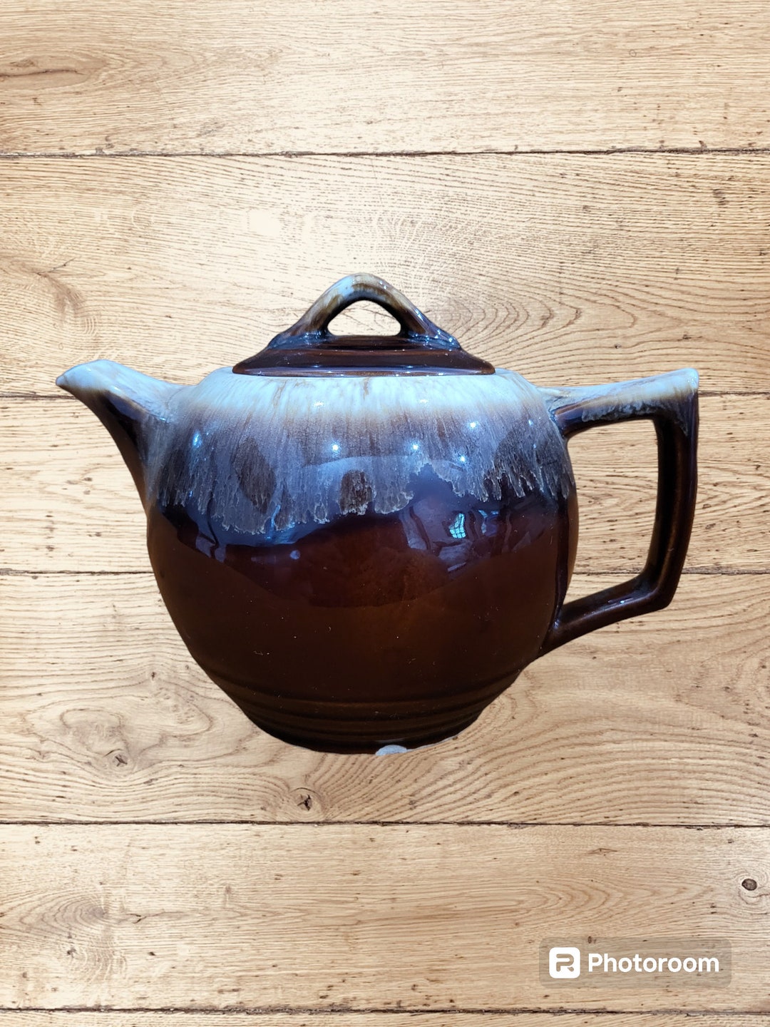 Vintage Mccoy Brown Drip Glaze Pottery Teapot With Lid Made in USA 140 ...