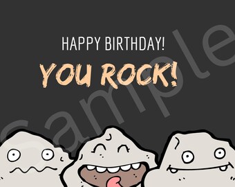 You Rock Congratulations Card Encouragement Card Guitar - Etsy