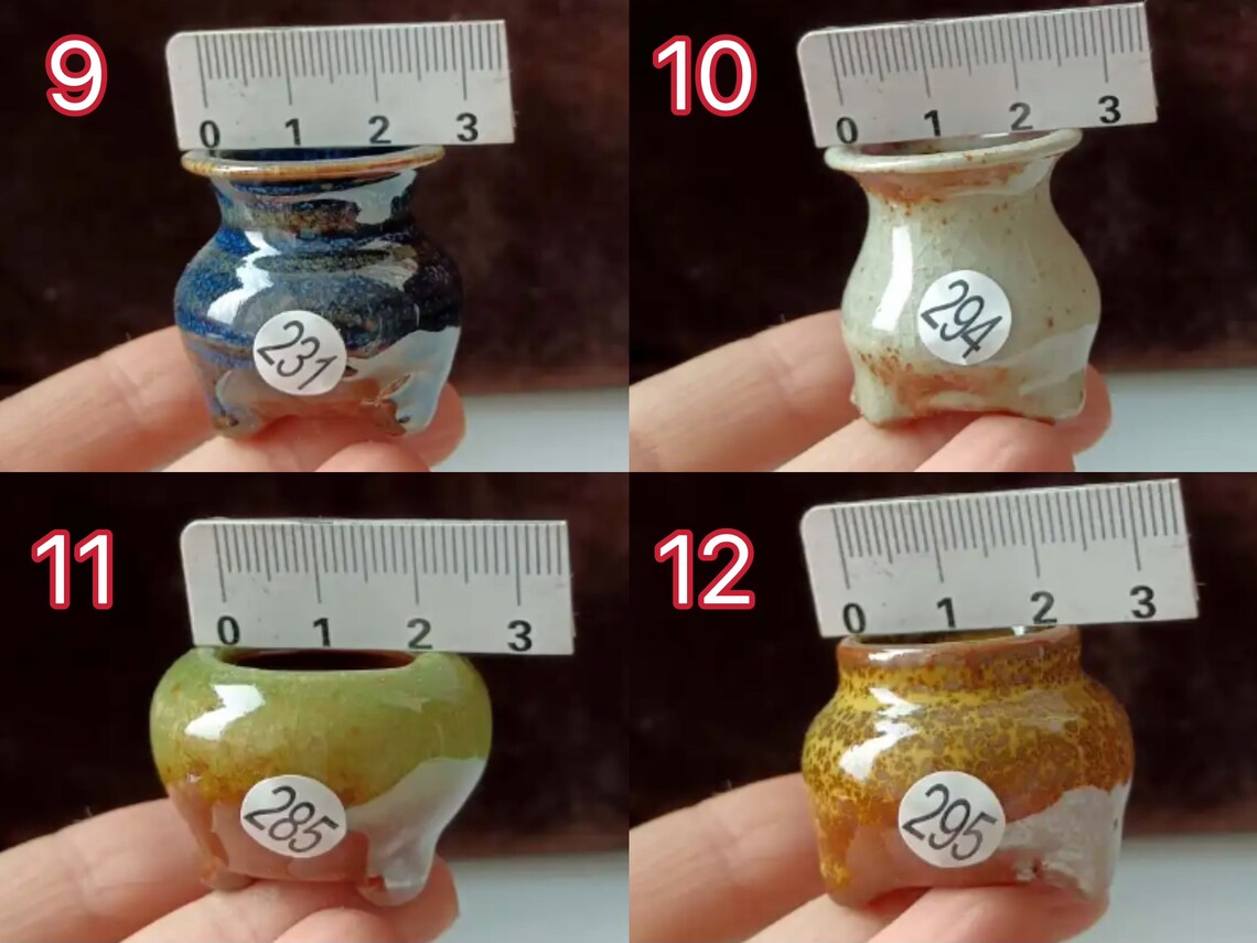 Miniature Handmade Planter, Unique Mini Succulent Flower Pot, Ceramic ...