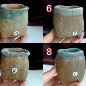 Extra Thick Hand Pinched Planter, Mini Succulent Flower Pot, Ceramic ...