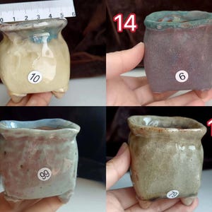 Extra Thick Hand Pinched Planter Mini Succulent Flower Pot Ceramic