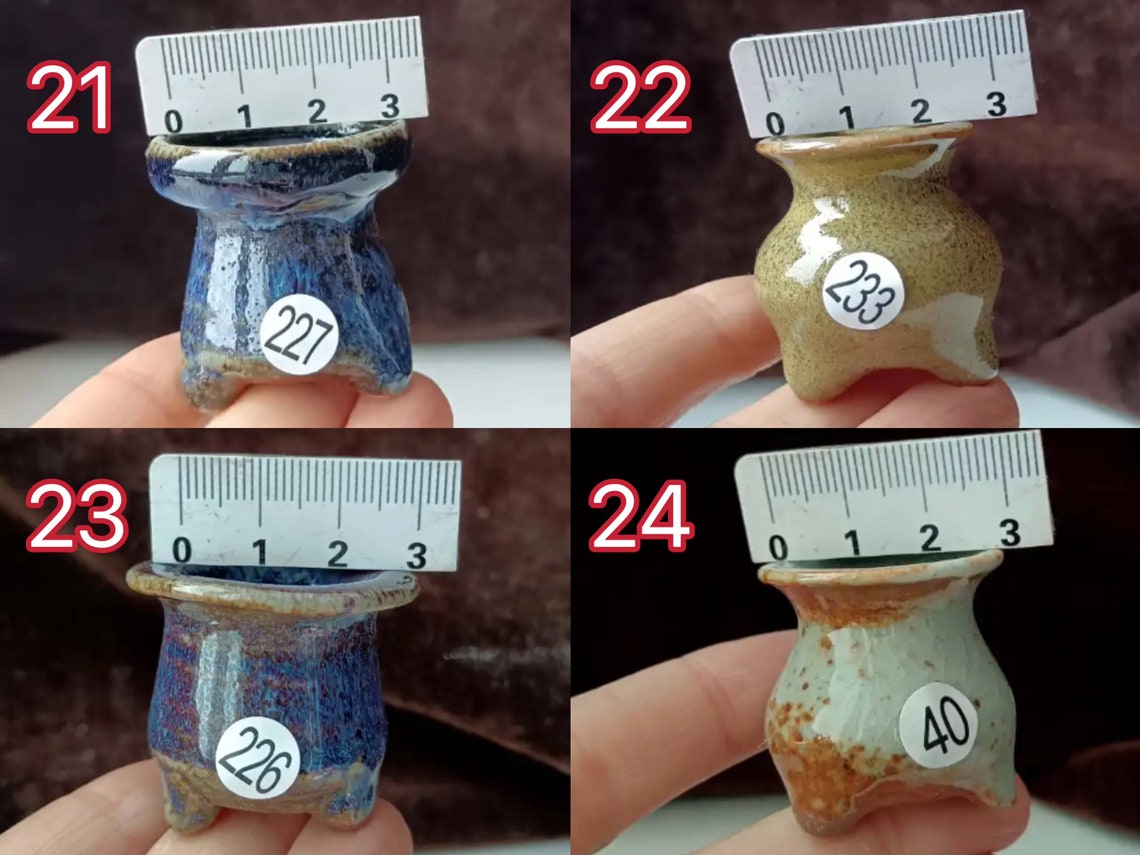 Miniature Handmade Planter, Unique Mini Succulent Flower Pot, Ceramic ...
