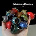Miniature Handmade Planter, Unique Mini Succulent Flower Pot, Ceramic ...