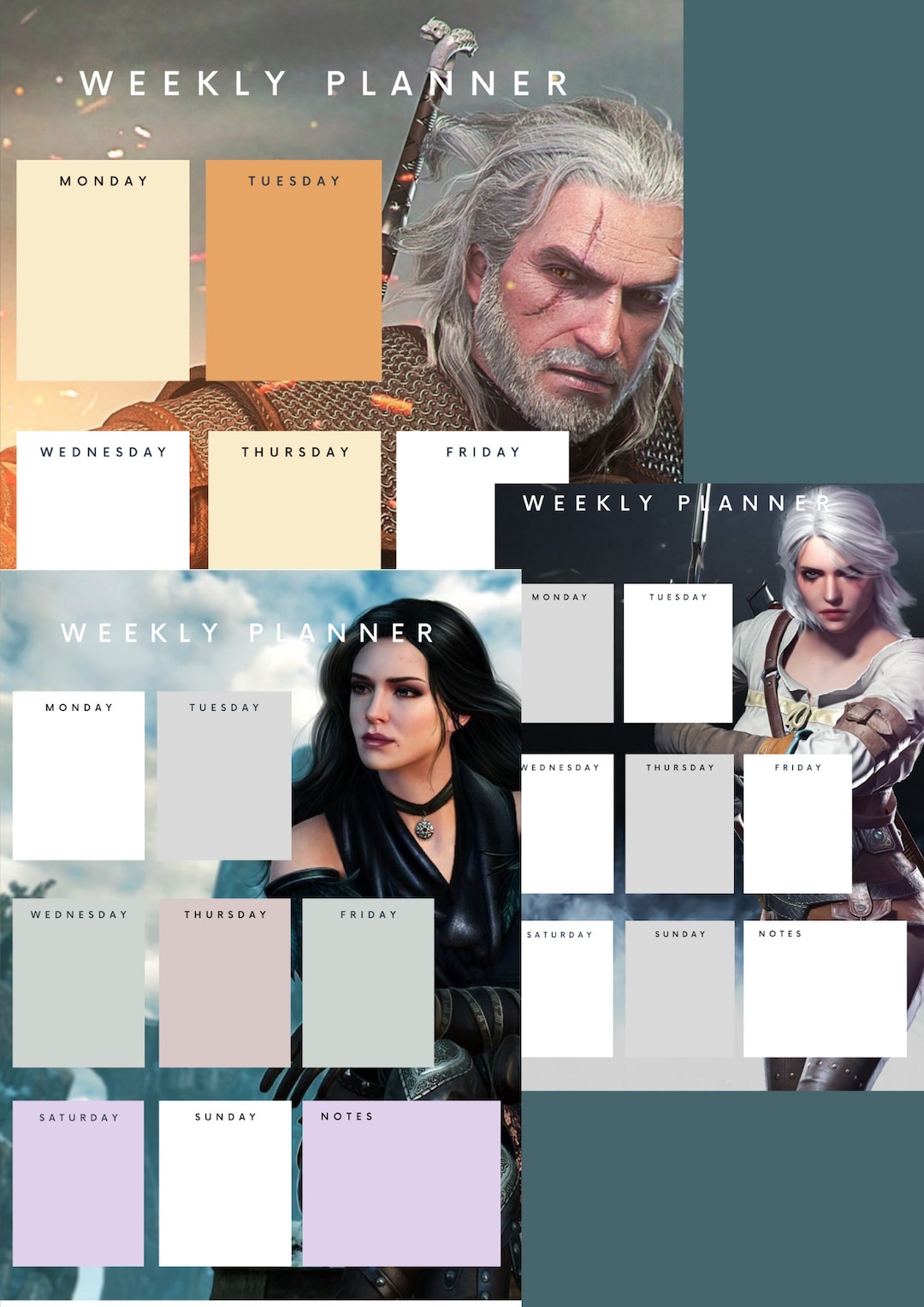 Weekly Planner Witcher - Etsy